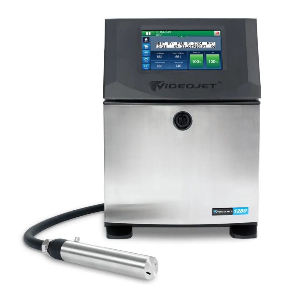 Continuous inkjet printer - 1280 - VIDEOJET - floor-standing / color ...