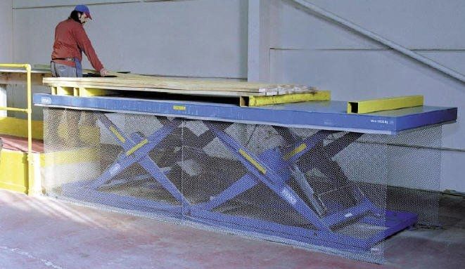 Tandem scissor lift table - MXT series - HYMO - electric / stationary ...