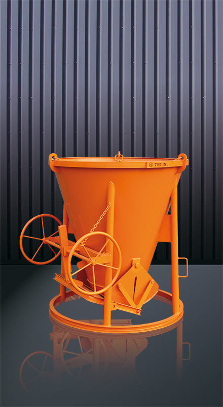 Conical concrete skip - 1011H series - Eichinger Equipement - bottom ...
