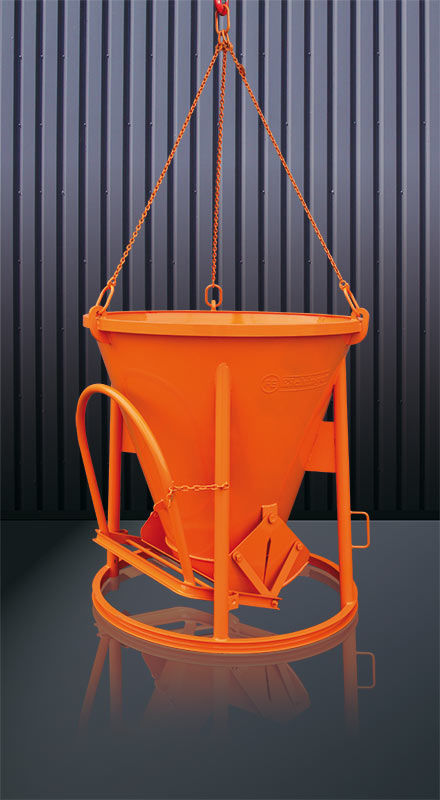 Conical concrete skip - 1011 series - Eichinger Equipement - bottom-opening