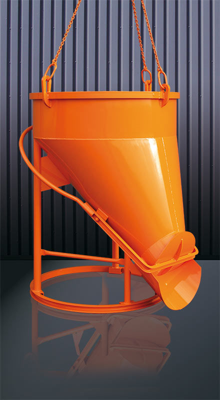 Conical concrete skip - 1021 series - Eichinger Equipement - bottom-opening