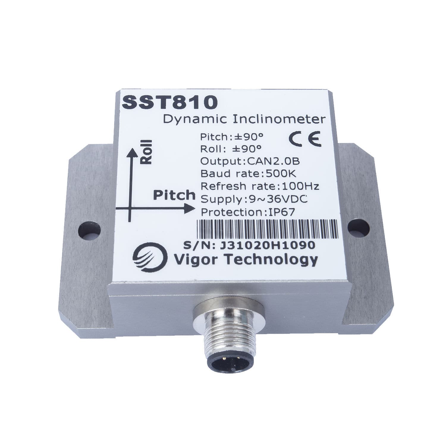 Triaxial inclinometer - SST810 - Shanghai Vigor Technology Development Co., Ltd. - RS-232 / MEMS ...