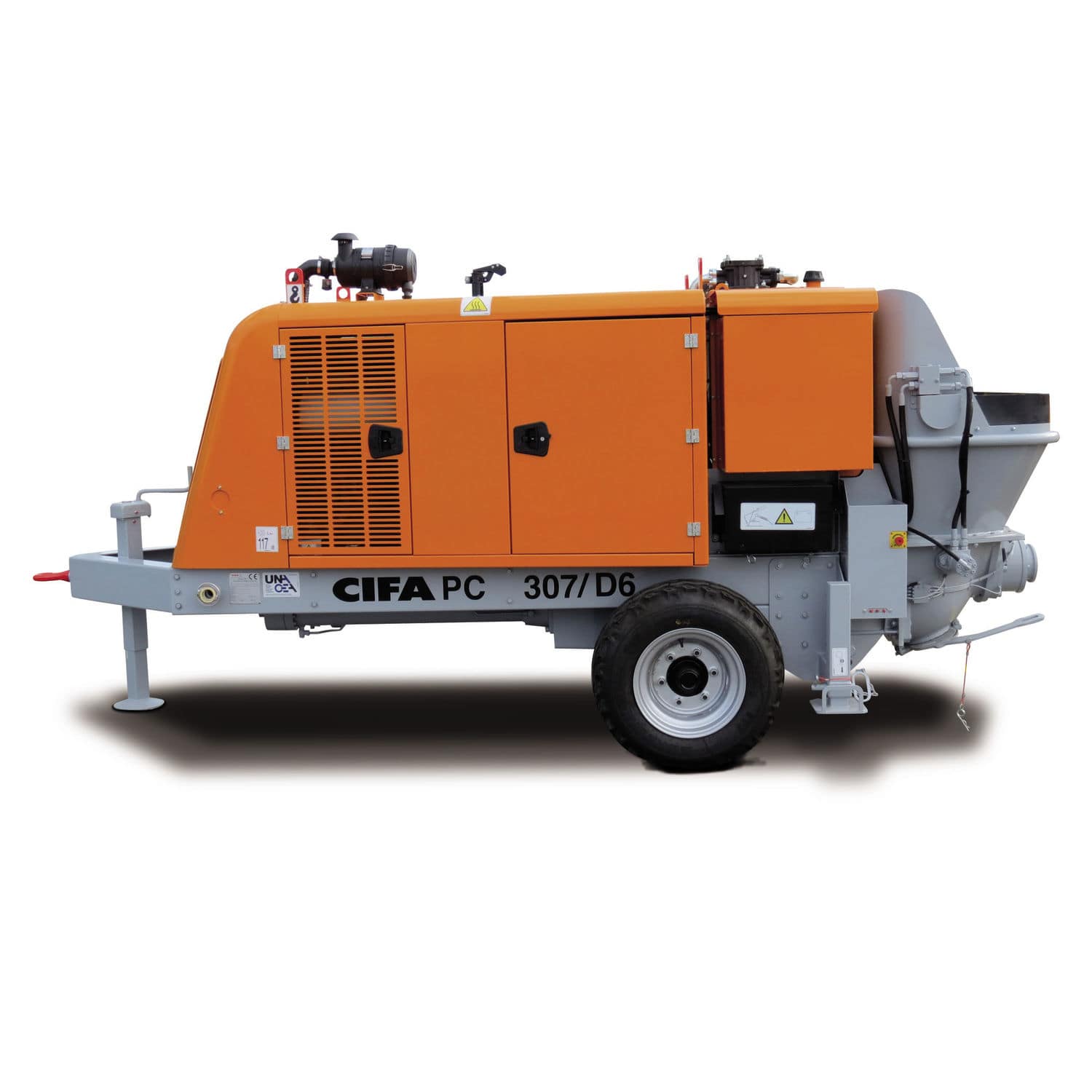 Trailer-mounted concrete pump - SERIE_6 - CIFA S.p.A - for construction ...