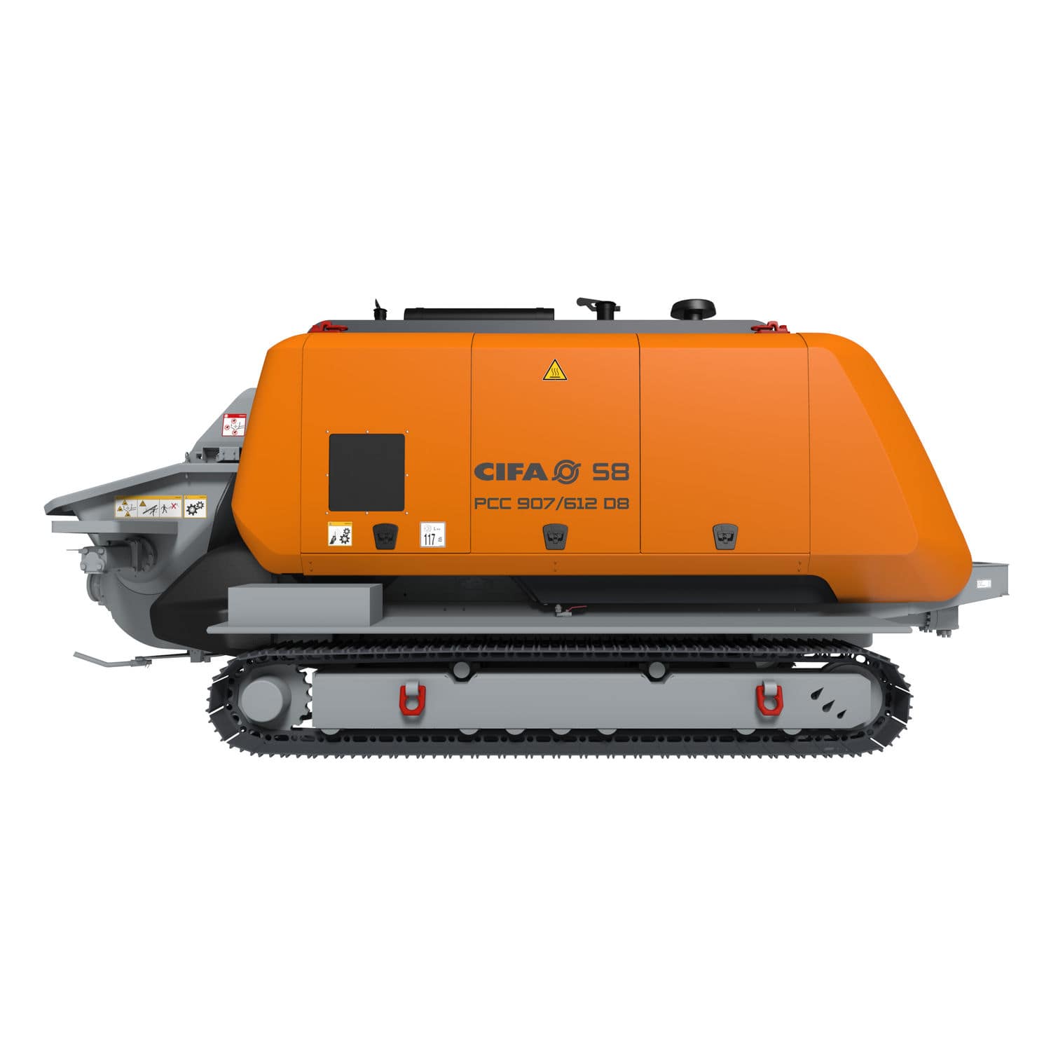 Crawler concrete pump - PCC_907 - CIFA S.p.A - for construction / piston