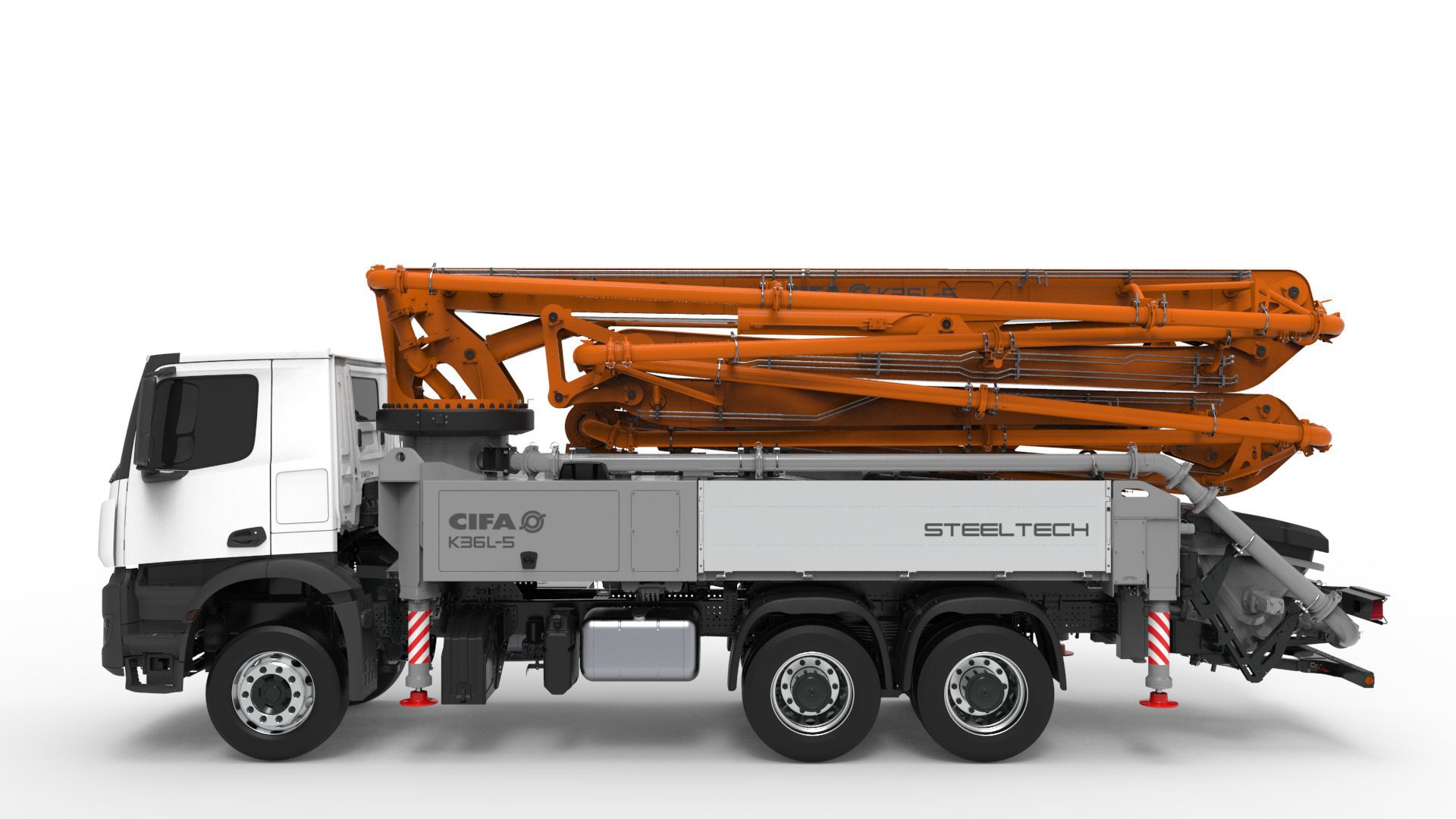 Trailer-mounted truck-mounted concrete pump - K36L-5 - CIFA S.p.A - for ...
