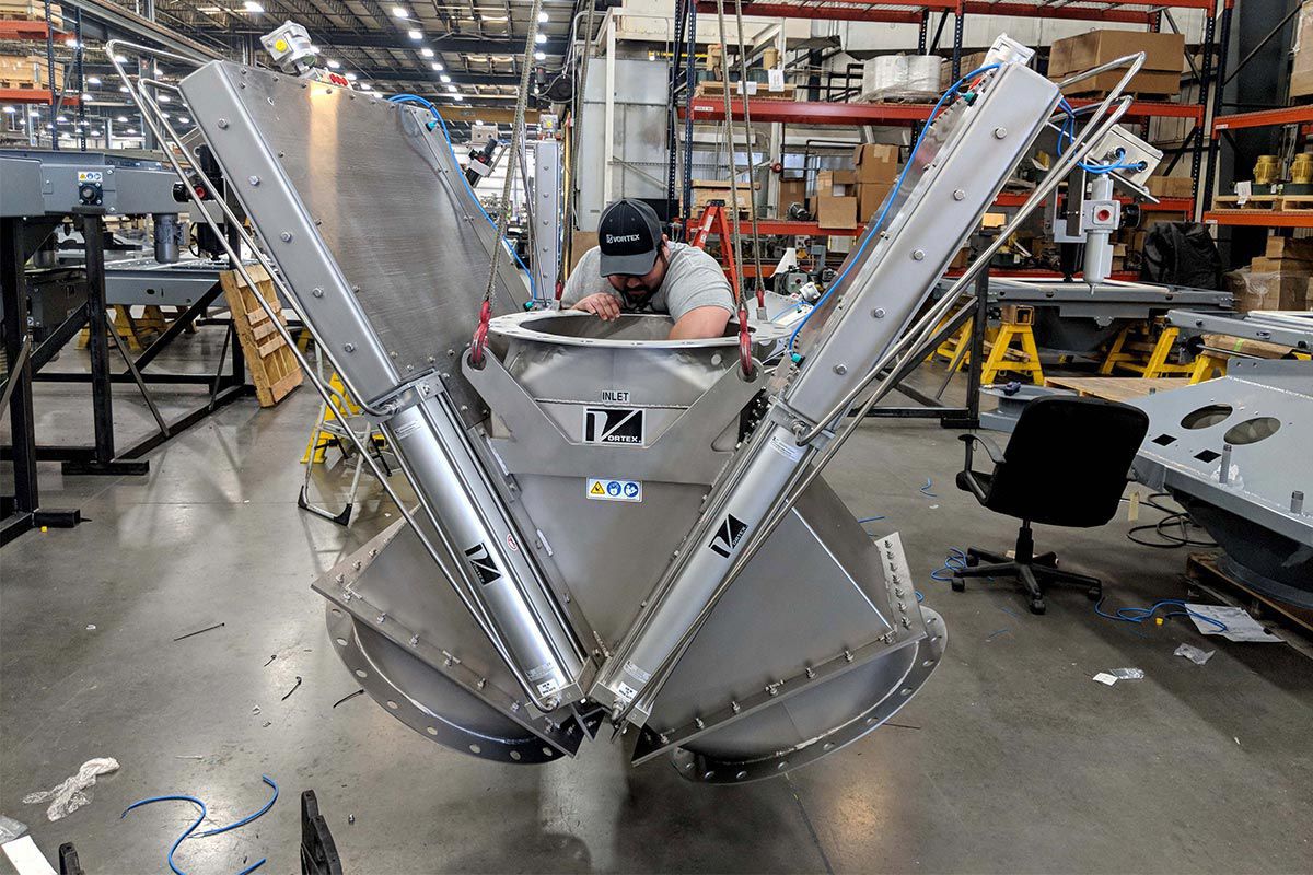 Powder diverter valve - VXX - Vortex Global - for dry bulk materials ...