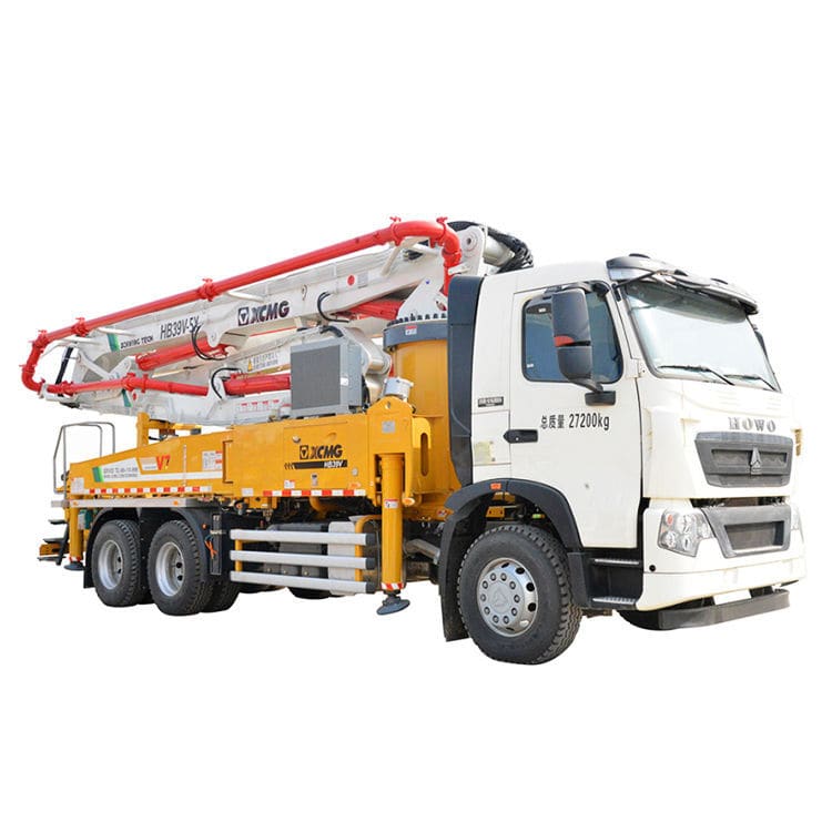 Mobile truck-mounted concrete pump - HB39V - XCMG - for construction