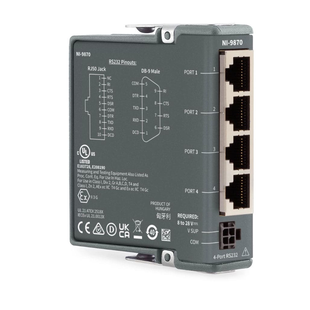 RS-232 interface module - NI-9870 - NATIONAL INSTRUMENTS - Ethernet / series / industrial