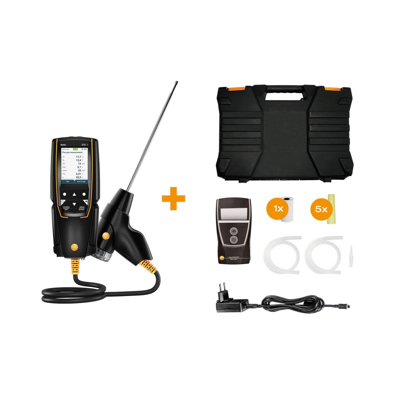 Portable combustion analyzer - 310 series - TESTO - O2 : 0 to 21% / CO ...