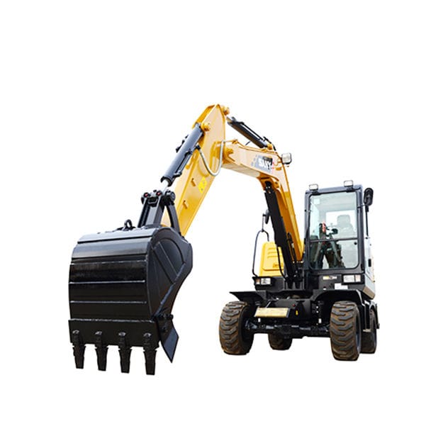 Mini-excavator - SY65W - SANY - wheeled / diesel / construction