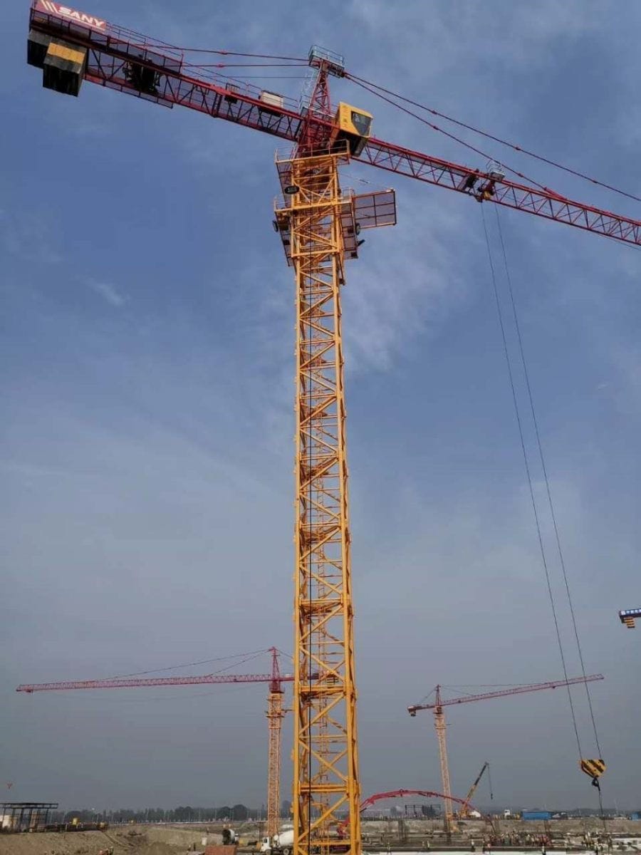Fixed crane - SYT100(T6515-6) - SANY - tower / for construction / lifting