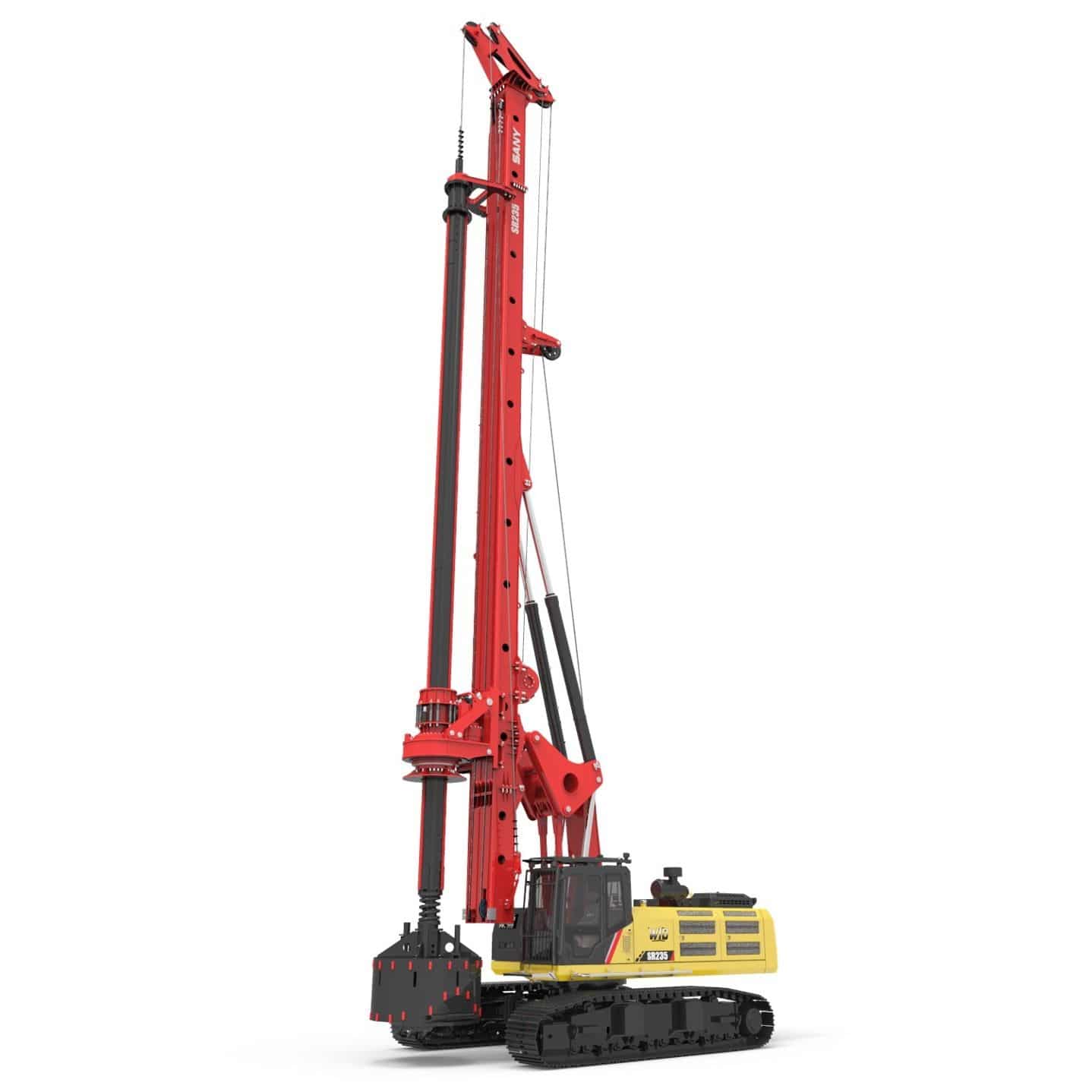 Rotary drilling rig - SR235-W10 - SANY - piling / crawler / diesel engine