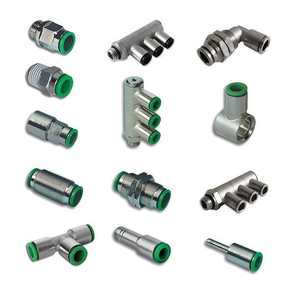 Pneumatic fitting - RAP series - PNEUMAX - push-in / brass