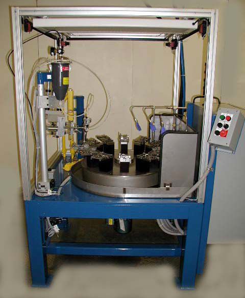 Automatic soldering station - Rotary Index 100/120 - Fusion Incorporated