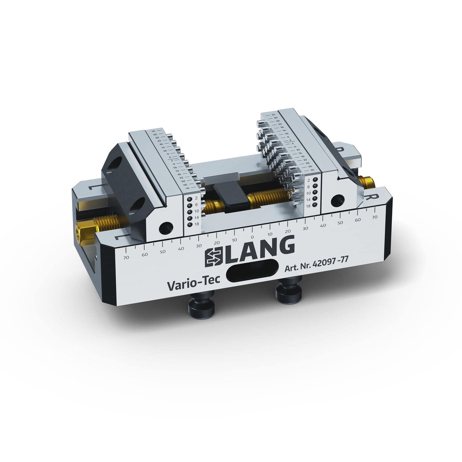 Center-clamping vise - 42097-77 - LANG Technik - for machine tools / 5 ...