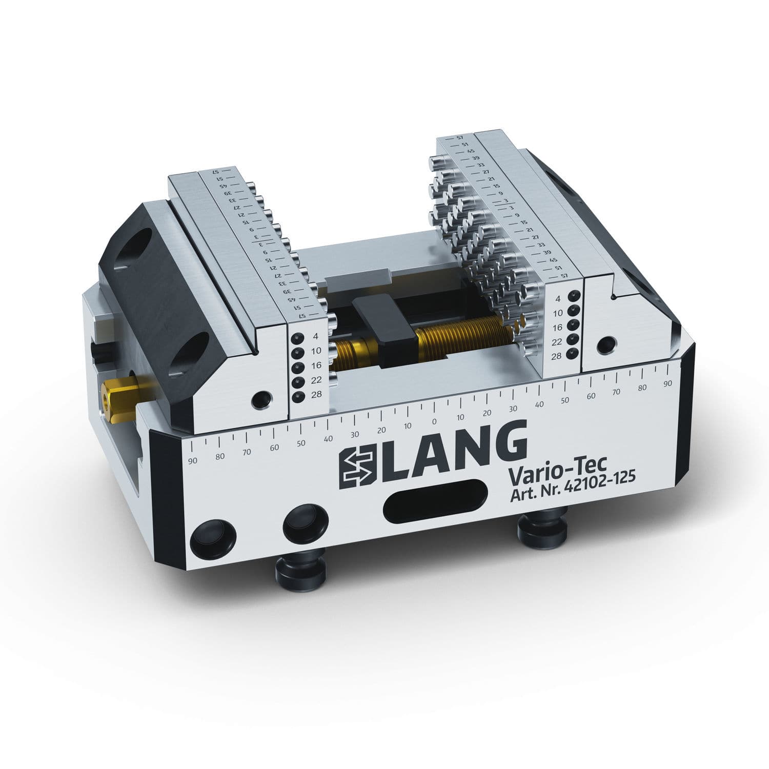 Machine tool vise - 42102-125 - LANG Technik - horizontal