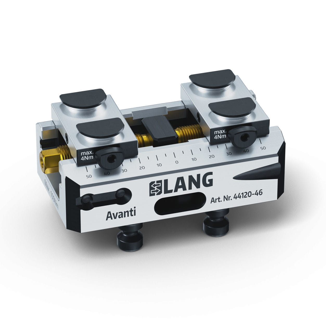 Machine tool vise - 44120-46 - LANG Technik - screw / steel / flexible