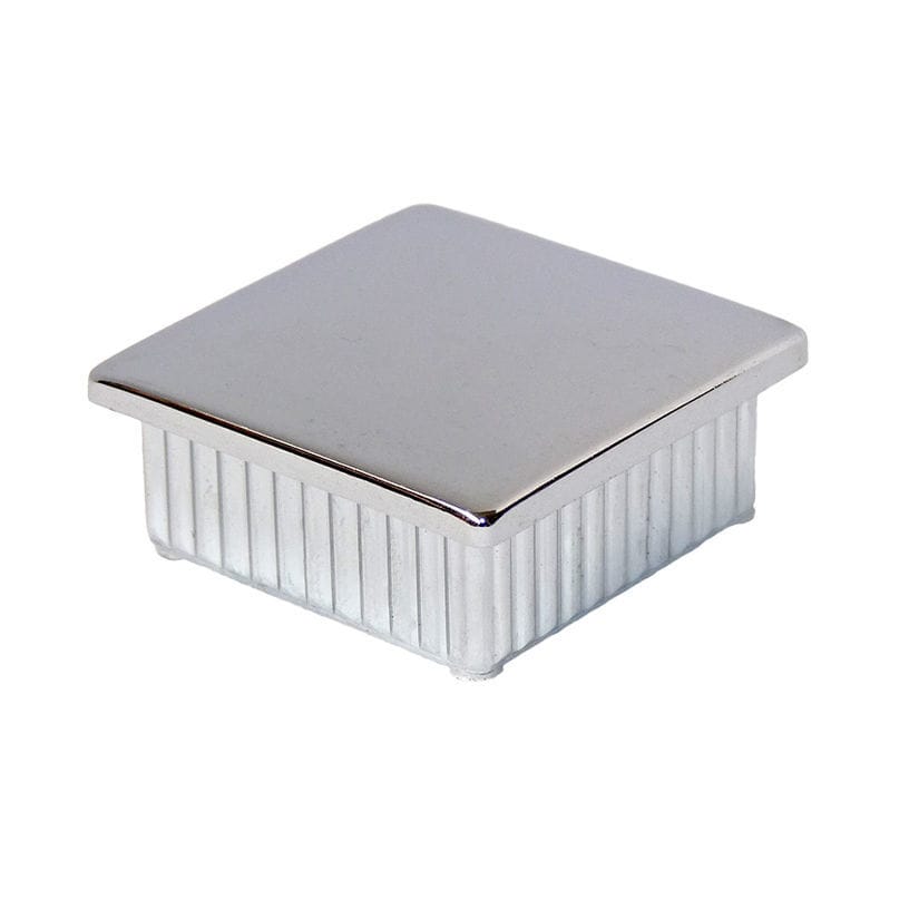 Square end cap - QABS series - PANOZZO Srl - non-threaded / ABS / chrome