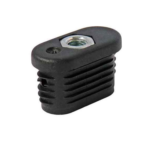 Threaded end cap - IOFP series - PANOZZO Srl - oval / plastic / for pipes