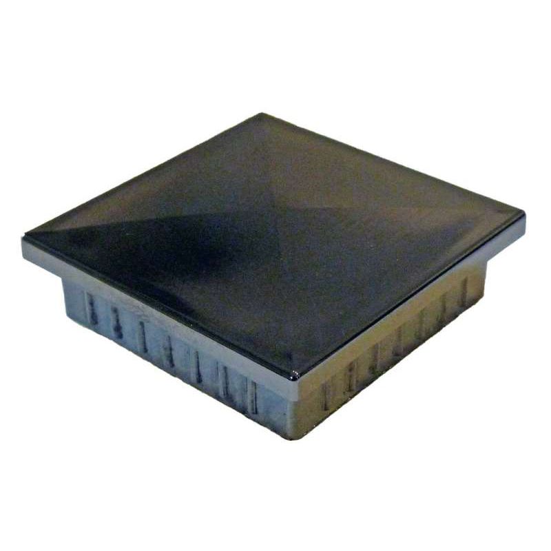 Square end cap - QCNABS series - PANOZZO Srl - non-threaded / ABS / chrome