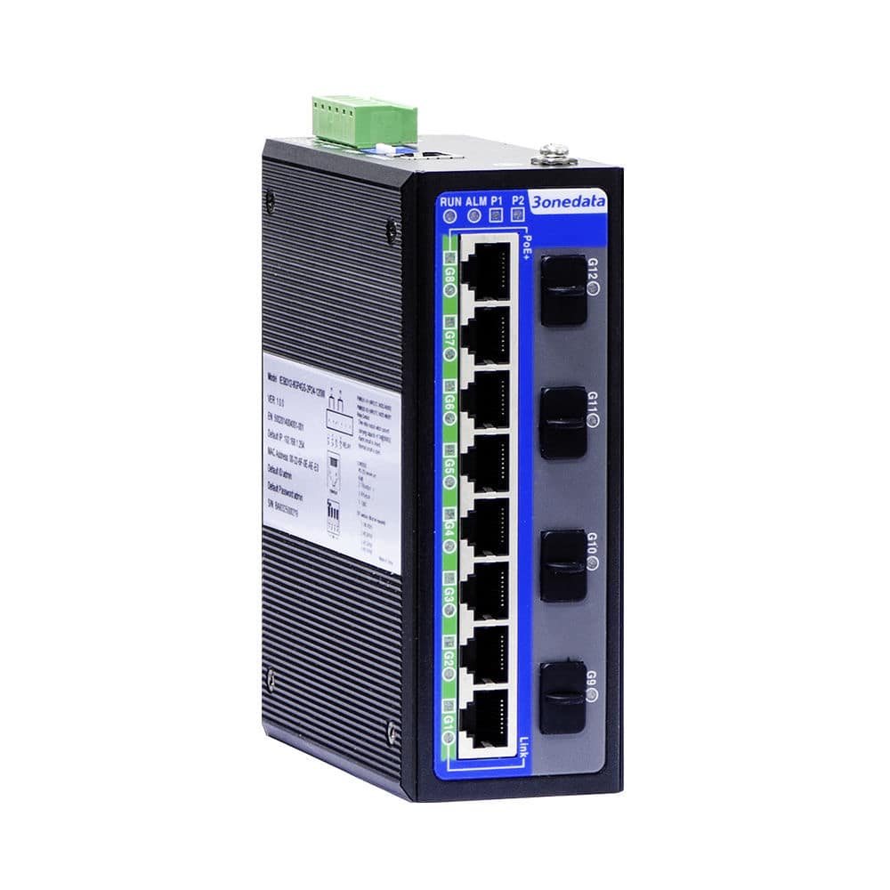Managed ethernet switch - IES6312 Series - 3onedata Co.,Ltd. - 12 ports ...