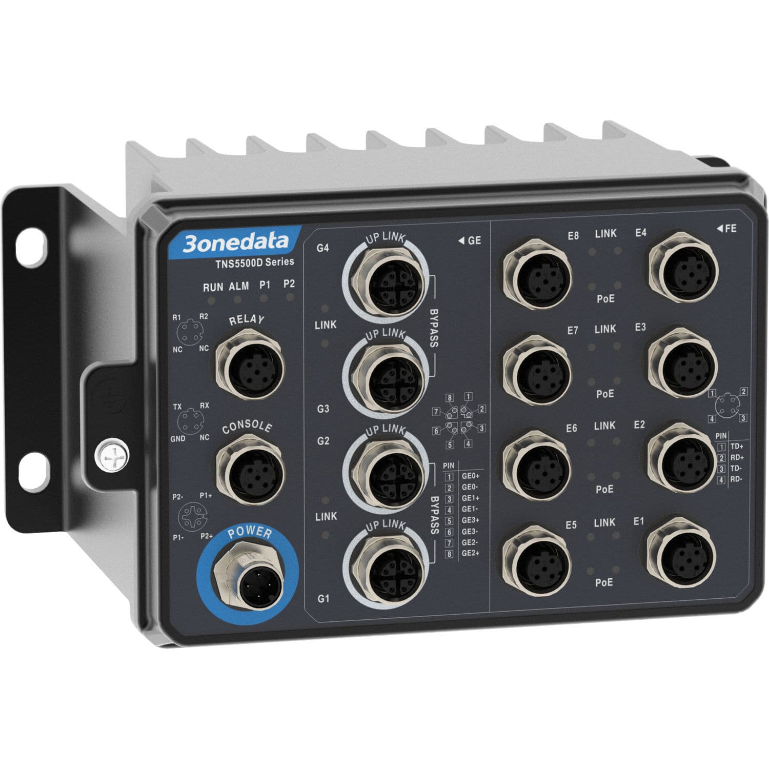 Managed ethernet switch - TNS5500D series - 3onedata Co.,Ltd. - 12 ...