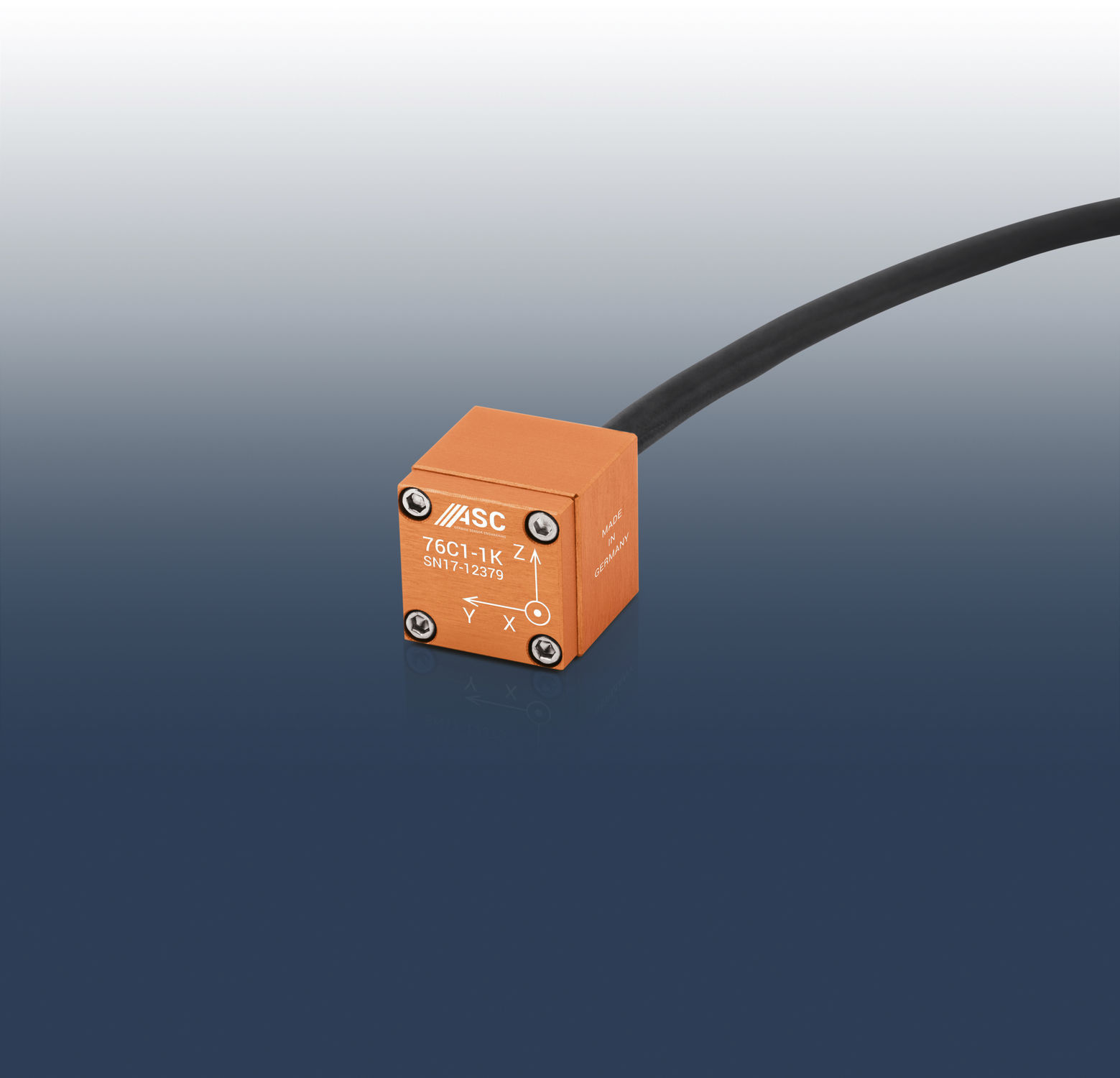 Triaxial accelerometer - ASC 76C1 - ASC - piezoresistive / for crash tests