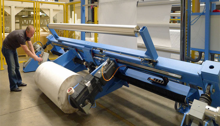 Paper slitter-rewinder - M160-35 - Menzel - for fabric / automatic ...