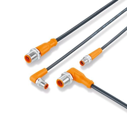Connector with cable - ifm electronic - data / straight / right-angle