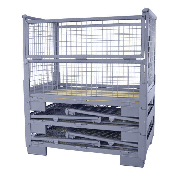 Wire mesh pallet box - VUG0049 - Schneider - storage / foldable