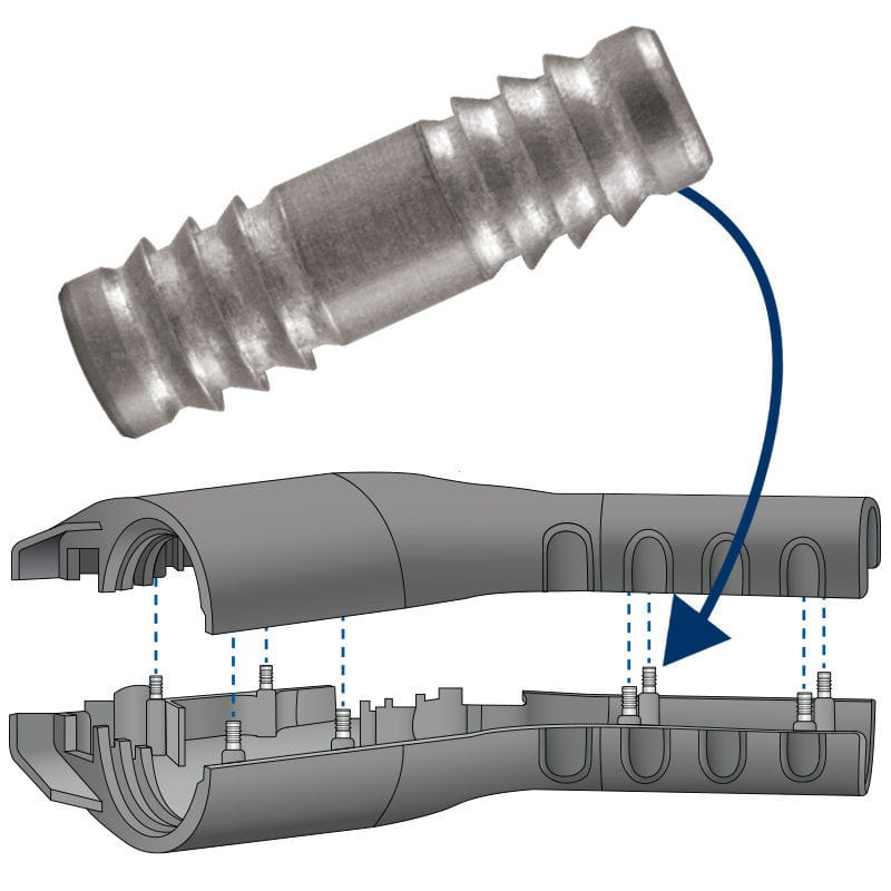 Barbed pin - Press-N-Lok™ - SPIROL - solid / aluminum / locking