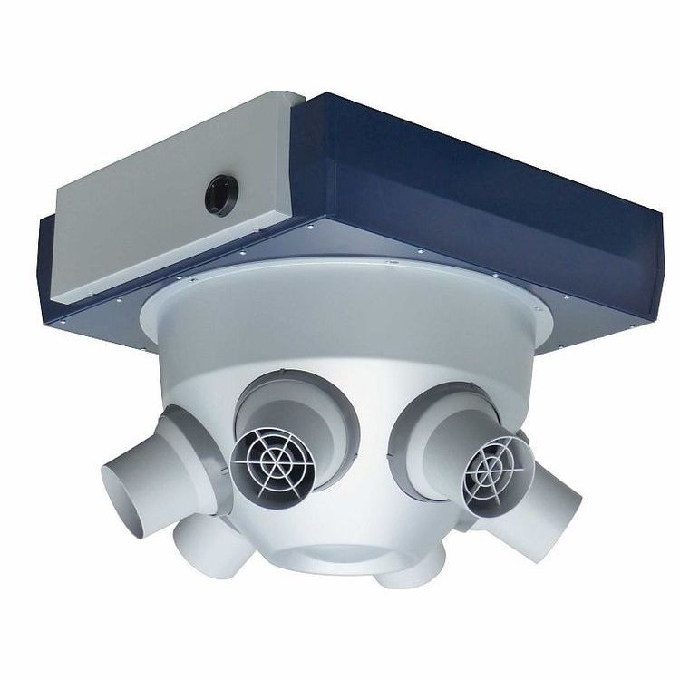 Hot water air heater unit - Biddle - ceiling-mounted / industrial