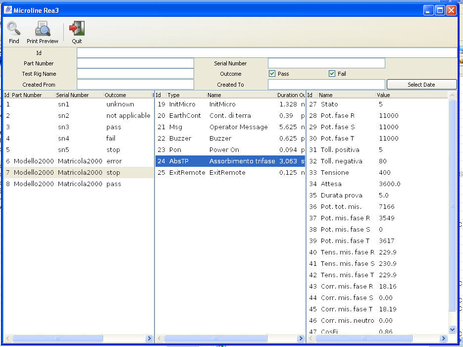 Database software - Microline srl - graphic / process