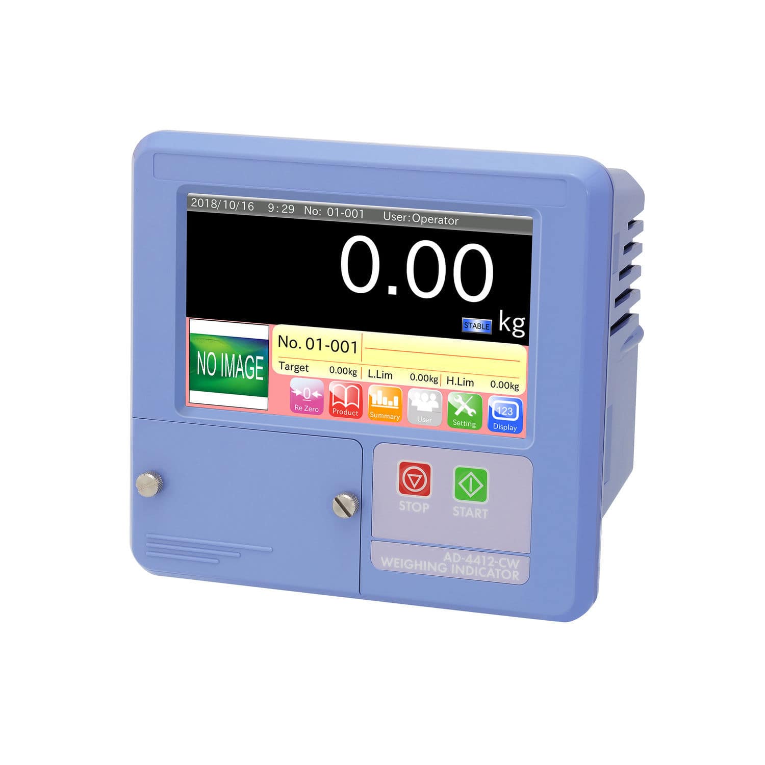 Weight indicator with touchscreen - AD4412-CW - A&D COMPANY, LIMITED ...