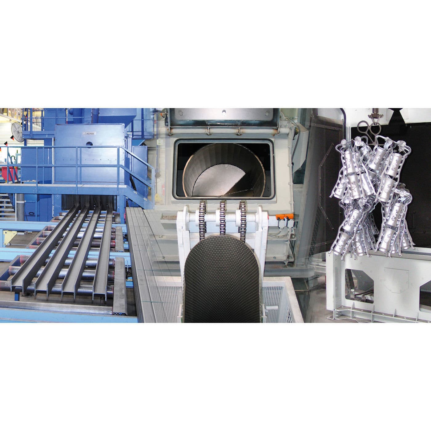 Rotating table shot blasting machine - DT - AGTOS GmbH - for metal