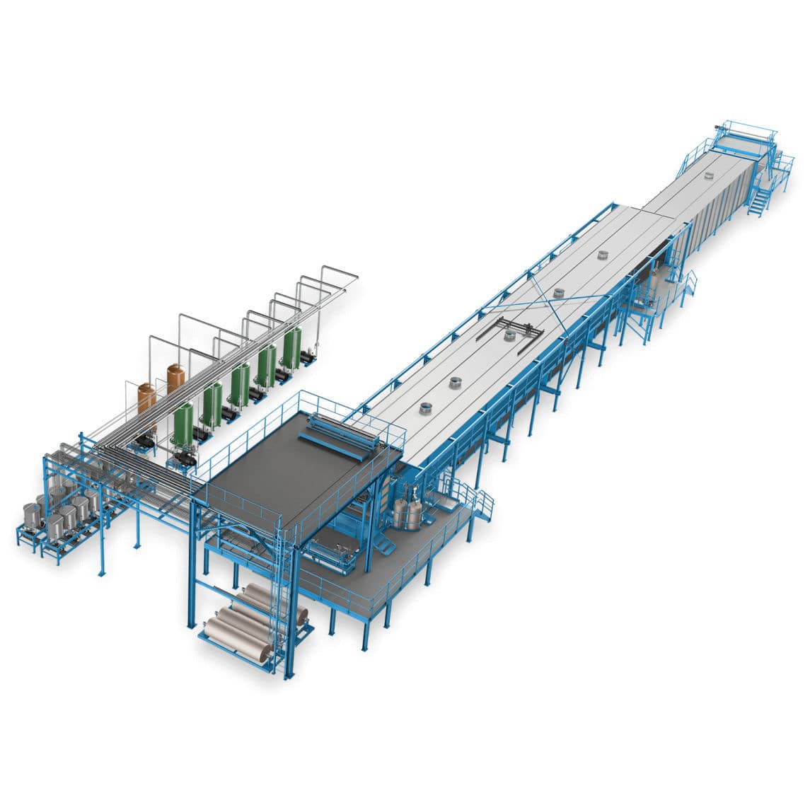 Slabstock PUR foam production line - QFM - Hennecke GROUP - continuous