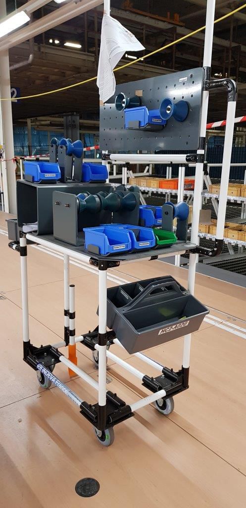 Rail guided cart - Lean Solution - Scaglia Indeva