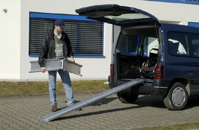 Aluminum loading ramp - ABS series - ALTEC - folding