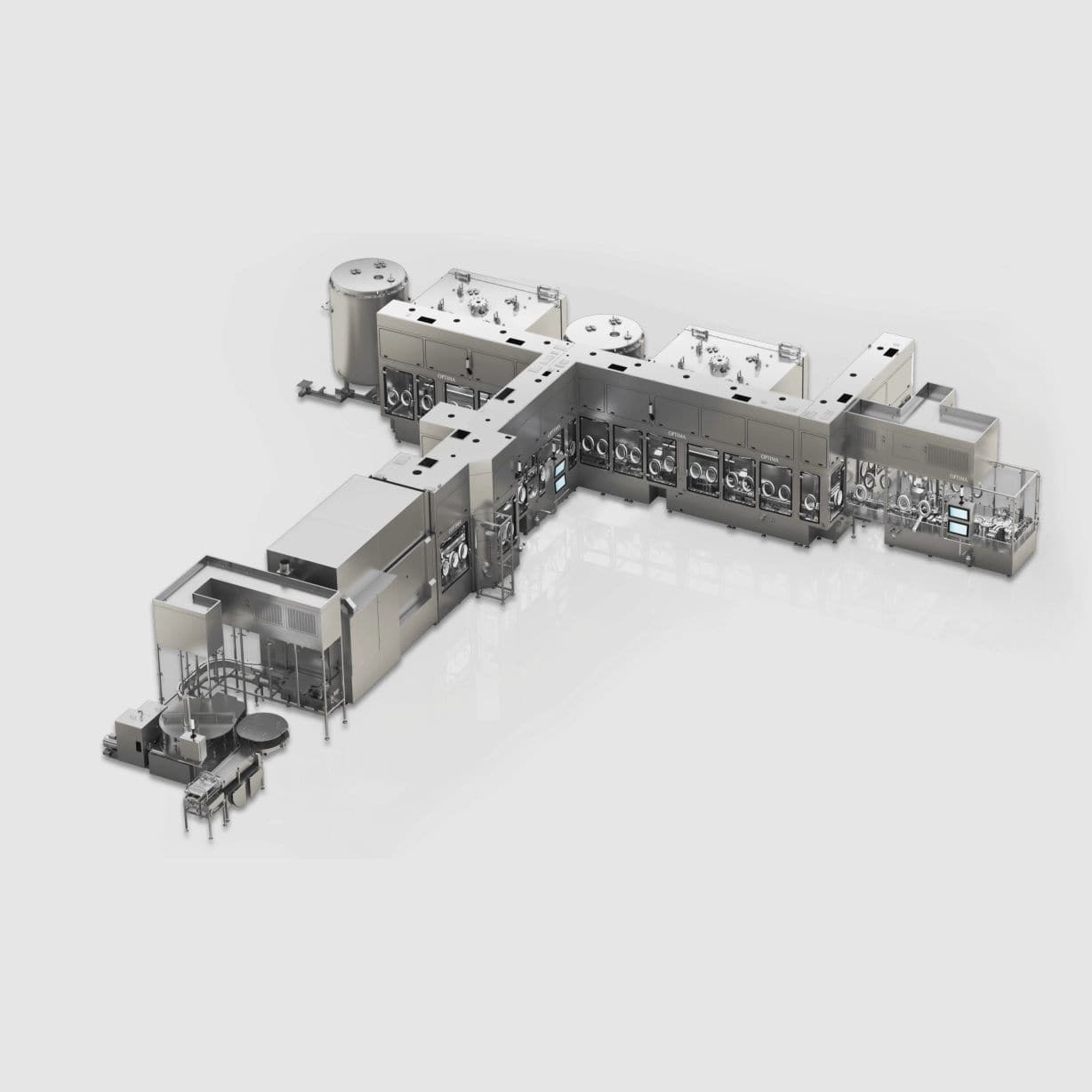 Sterile filling line - OPTIMA packaging group GmbH - bottle / vial ...