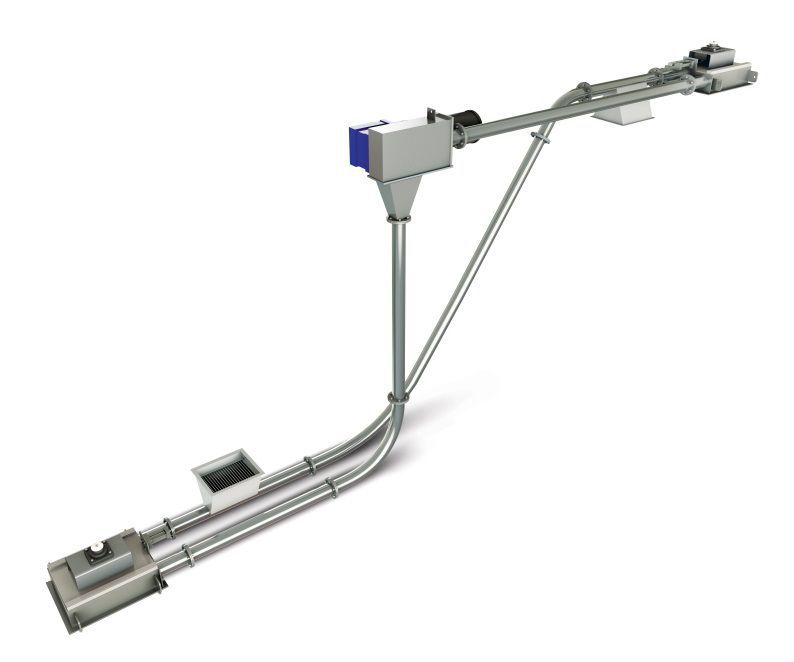 Pneumatic conveyor / solids / for bulk materials / chain drive - Hapman ...