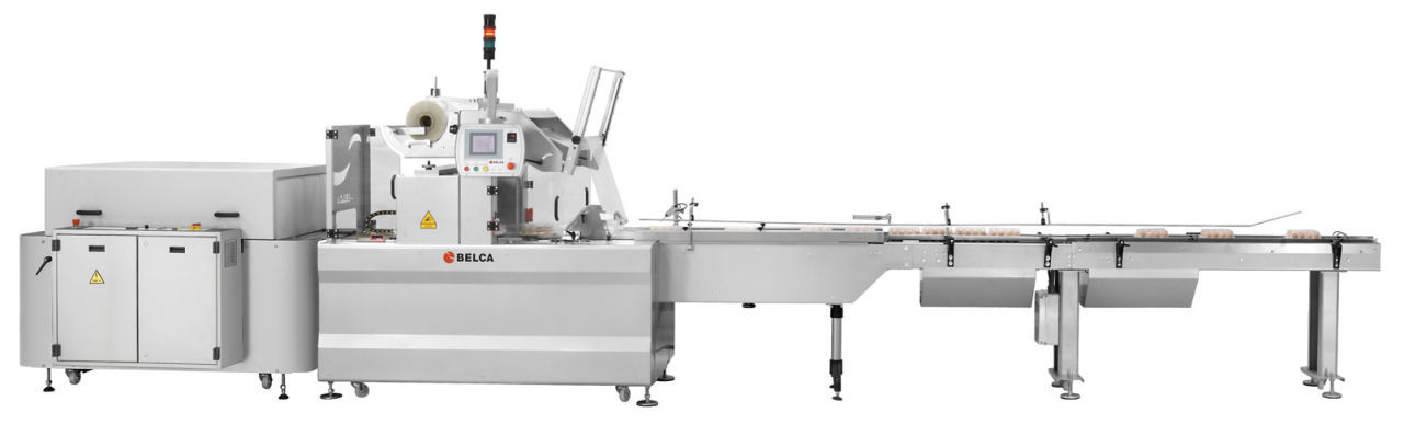 Heat-shrink film packaging machine - max. 7 200 p/h | BSD 400 - BELCA, - horizontal