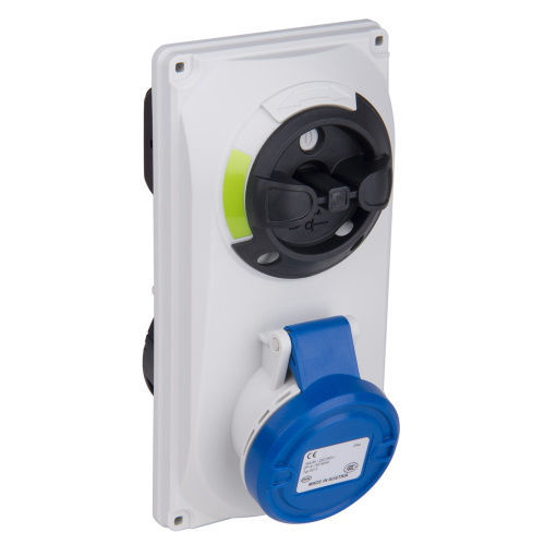 Interlocked plug and socket - 01351 - IDE ELECTRIC, S.L. - DIN rail ...