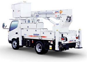 Truck-mounted telescopic boom lift - SN15B - Aichi Corporation - electric