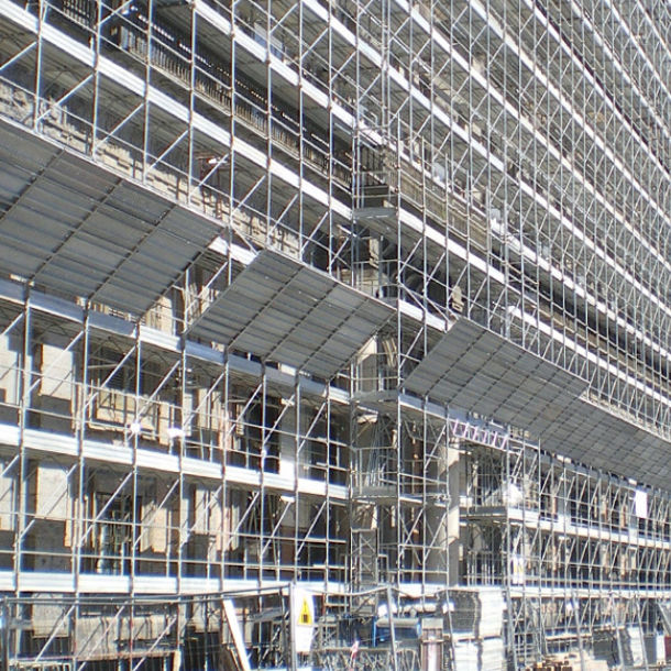 Fixed scaffolding - PE - PILOSIO - facade / modular