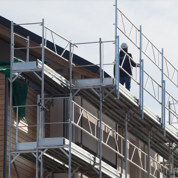 Fixed scaffolding - PLA - PILOSIO - facade / modular