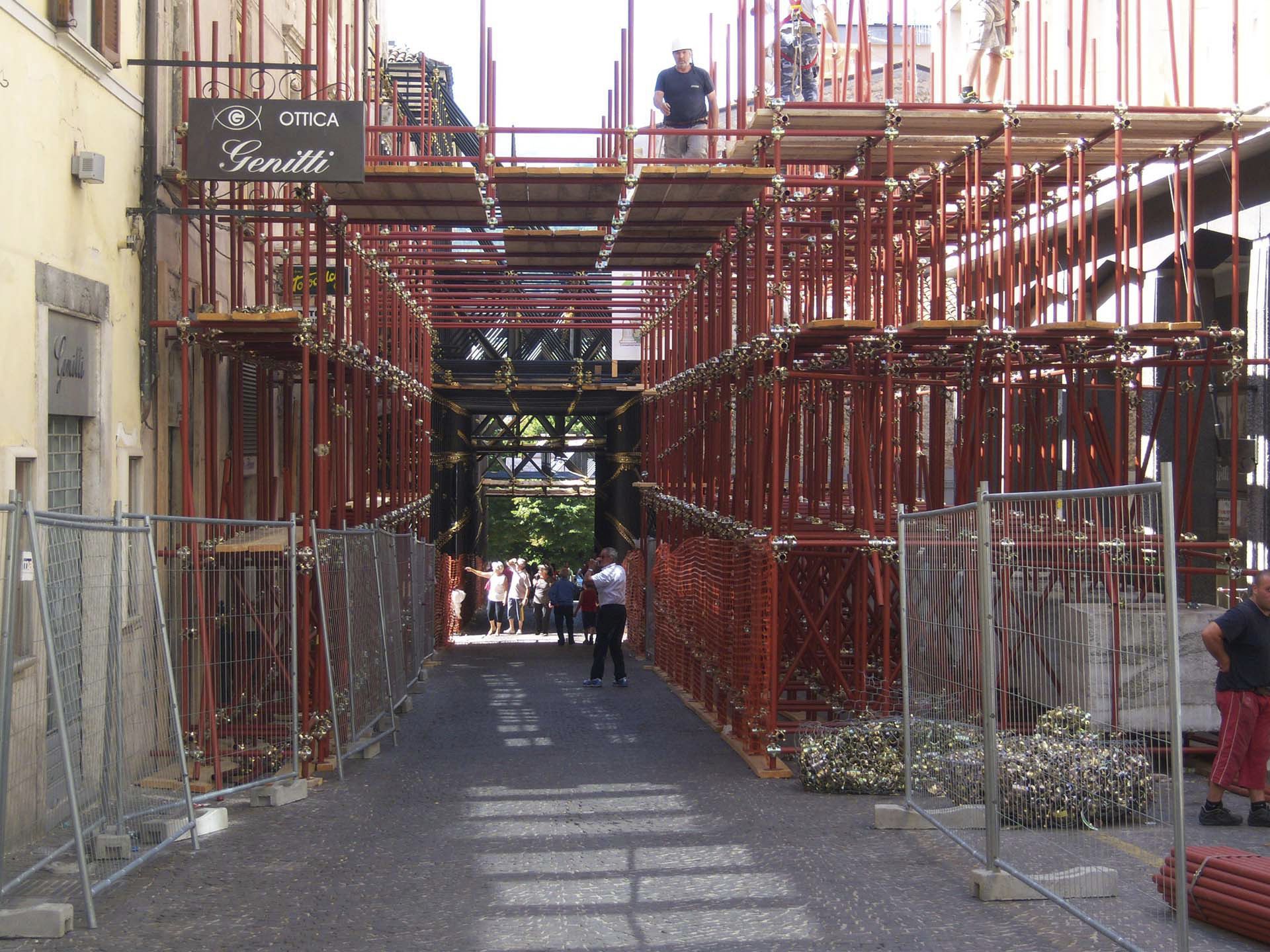 Fixed scaffolding - T&C - PILOSIO - facade / modular