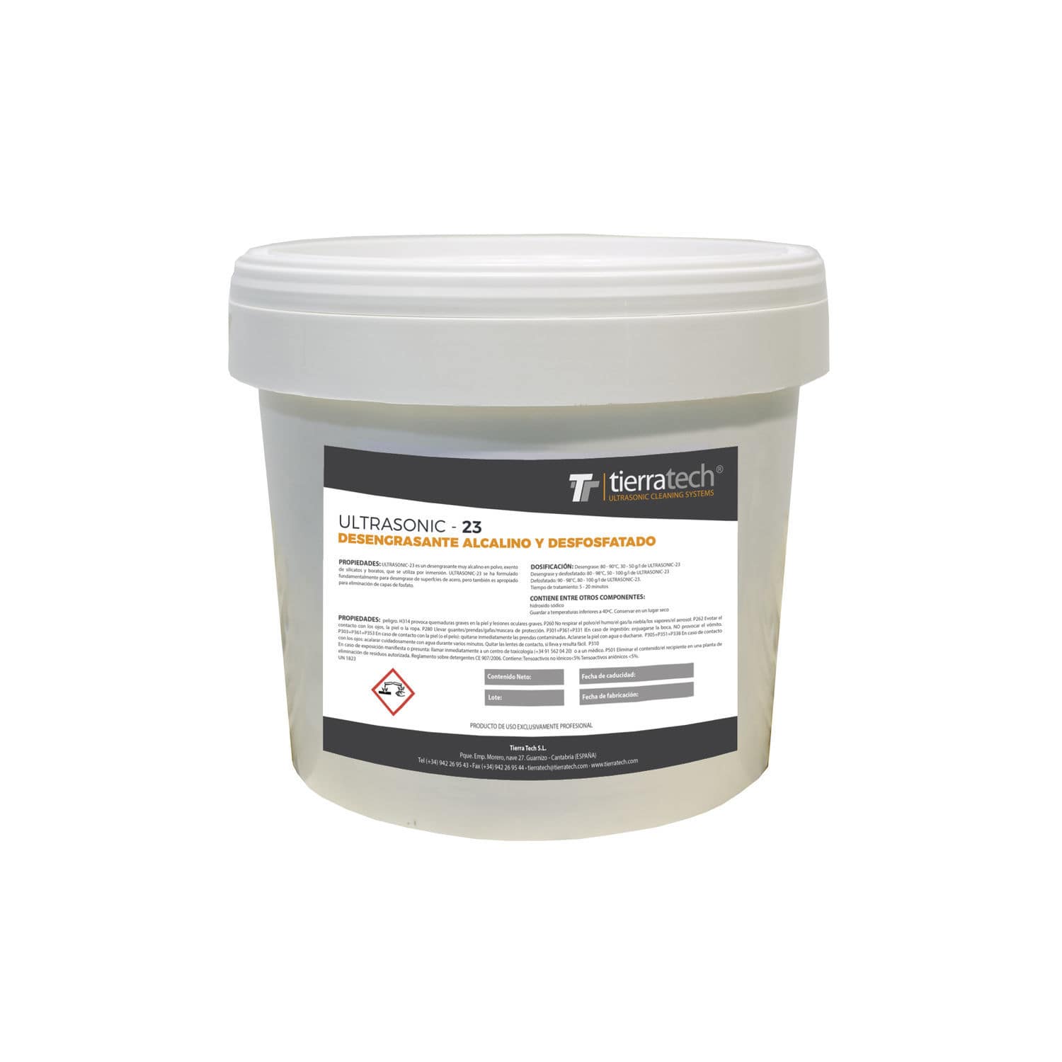 Steel detergent-degreaser - Ultrasonic - 23 - TIERRATECH - high-performance