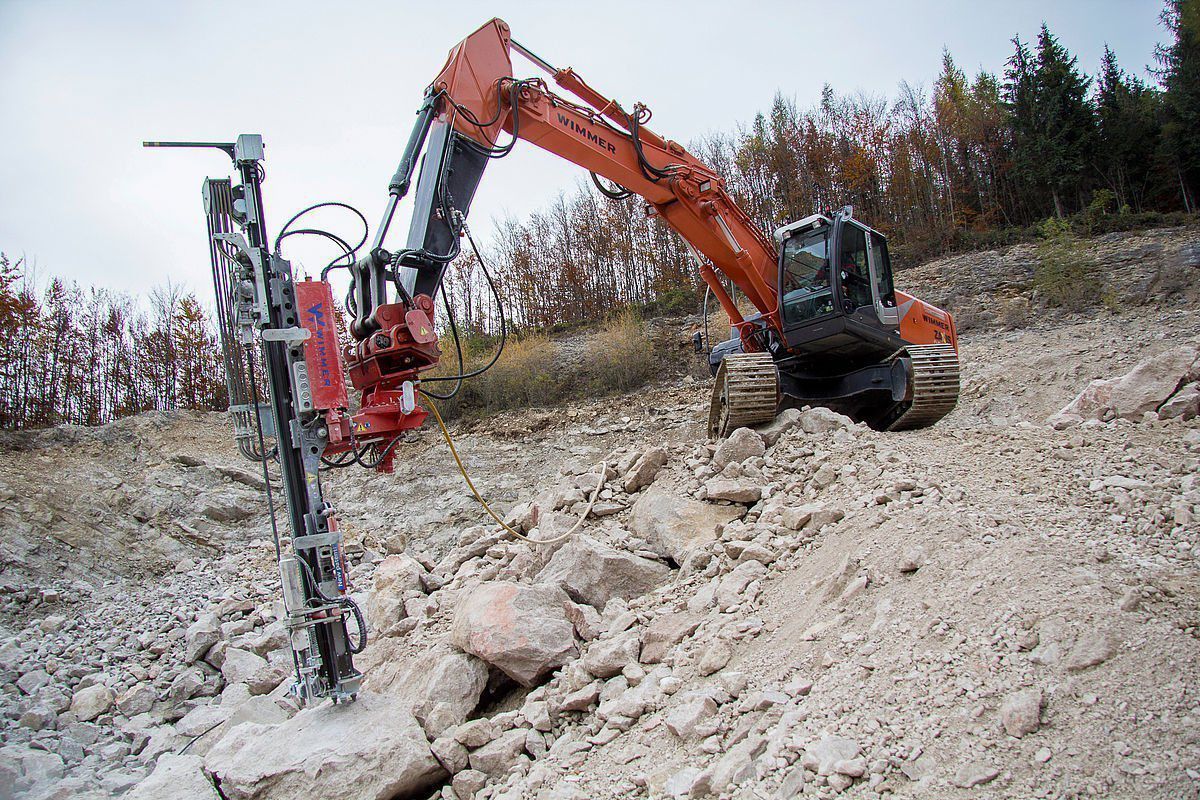 Excavator drill attachment - AB 2600 series - WIMMER Hartstahl GmbH & Co KG