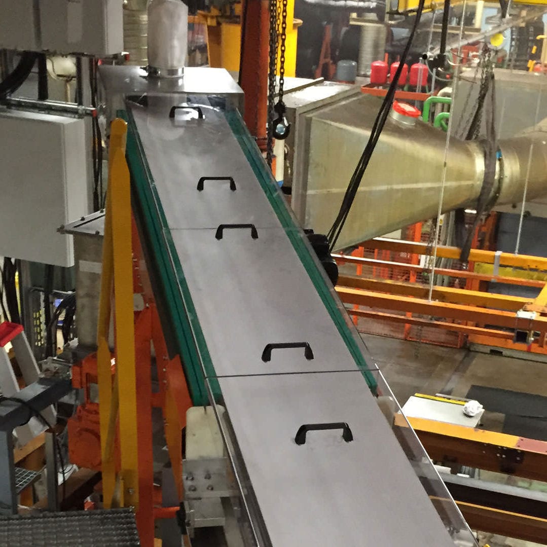 Belt conveyor - CERMAC - inclined / trough / closed circuit