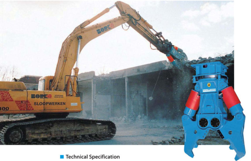Primary demolition hydraulic crusher - 2 - 38 t | MSRC series - MSB ...